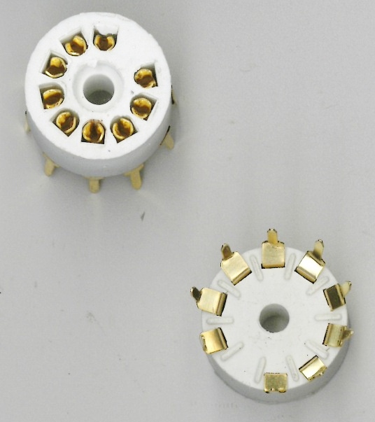 9 pins tube socket pcb gold plated - Jukebox Revival
