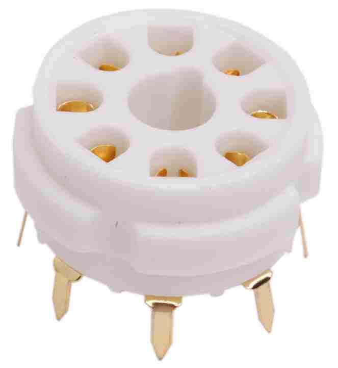 8 pin gold plated socket PC mount - Jukebox Revival