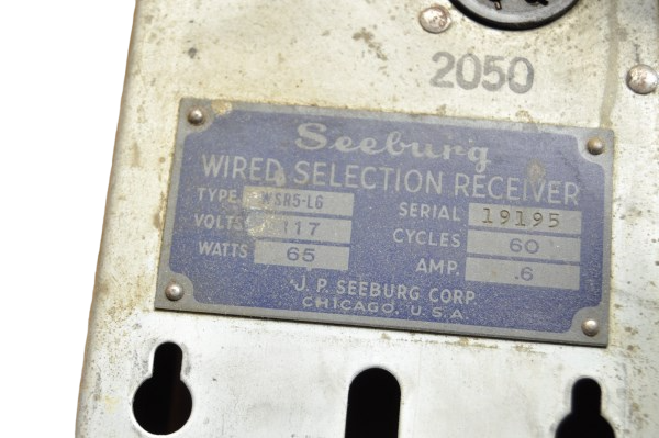 Seeburg M100B(L), M100C, HF100G, 100W Wired Selection Receiver WSR5-L6 ...
