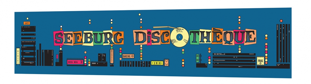 Seeburg discotheque PFEA1U upper graphic display insert - Jukebox Revival