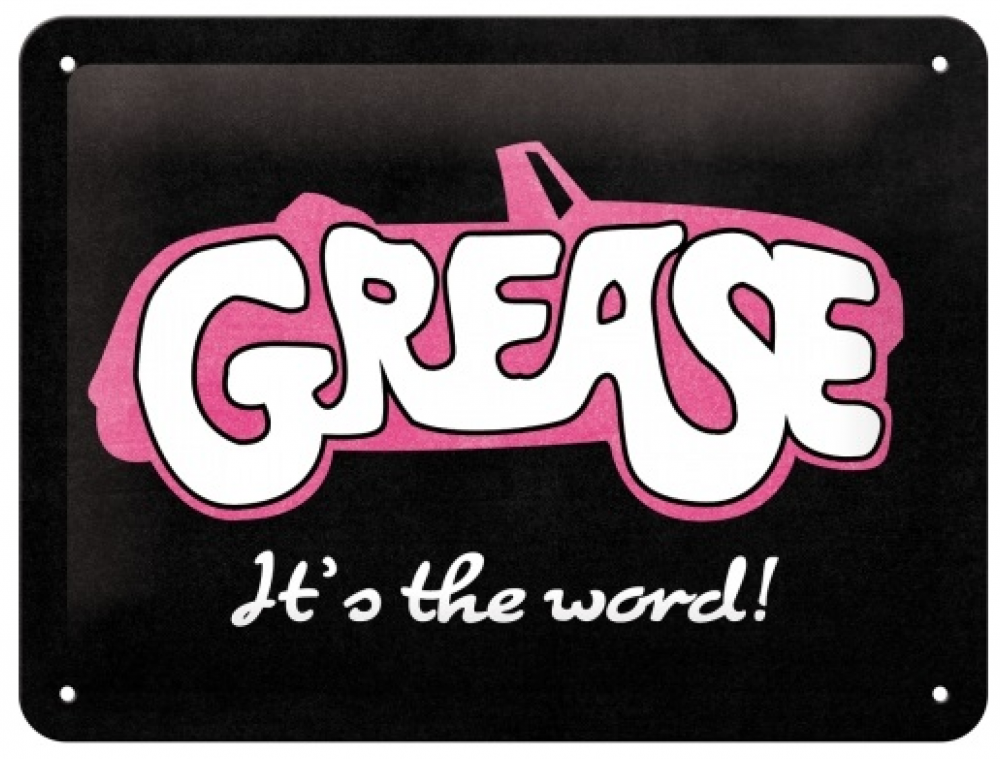 Grease Tin Sign embossed 15 x 20 cm - Jukebox Revival