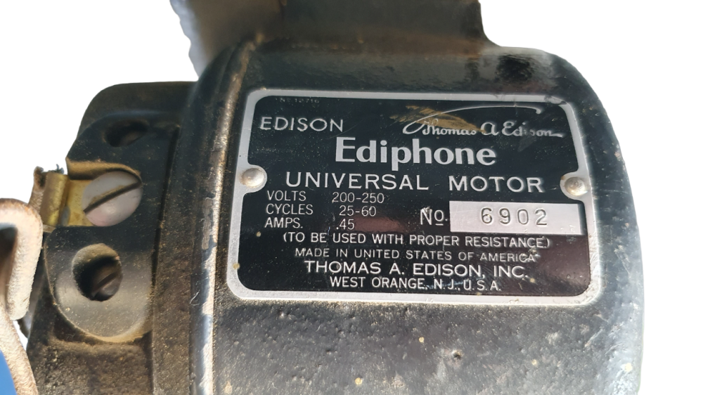 Edison Ediphone Motor 200-250V 0.45A - Jukebox Revival