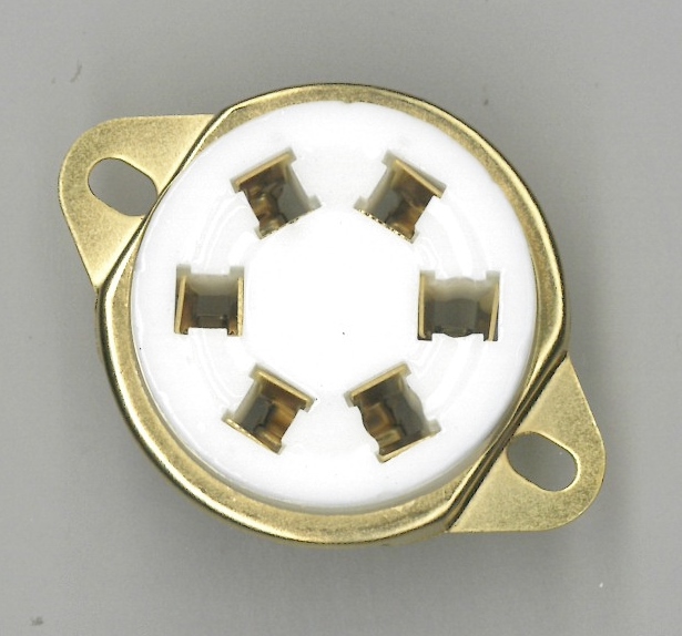 6 polige buisvoet verguld - Jukebox Revival