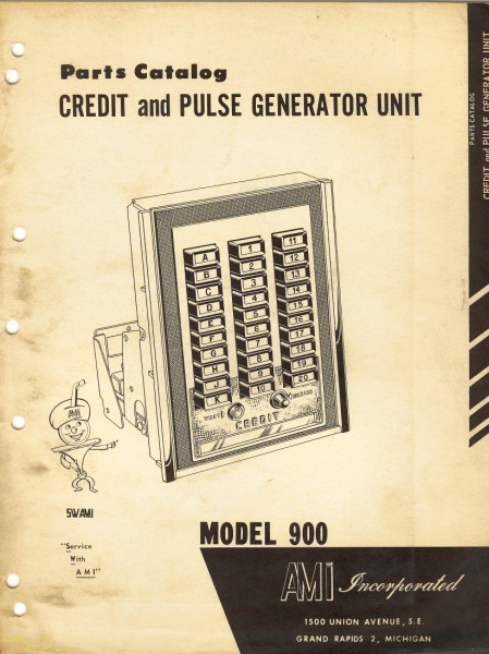Ami G200 parts catalog credit and pulse generator unit - Jukebox Revival