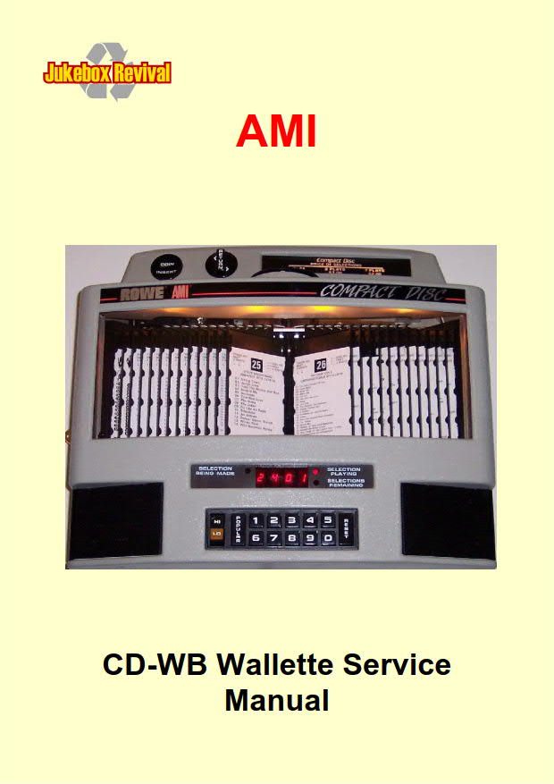 Service manual wall box Rowe CD-WB wallette - Jukebox Revival