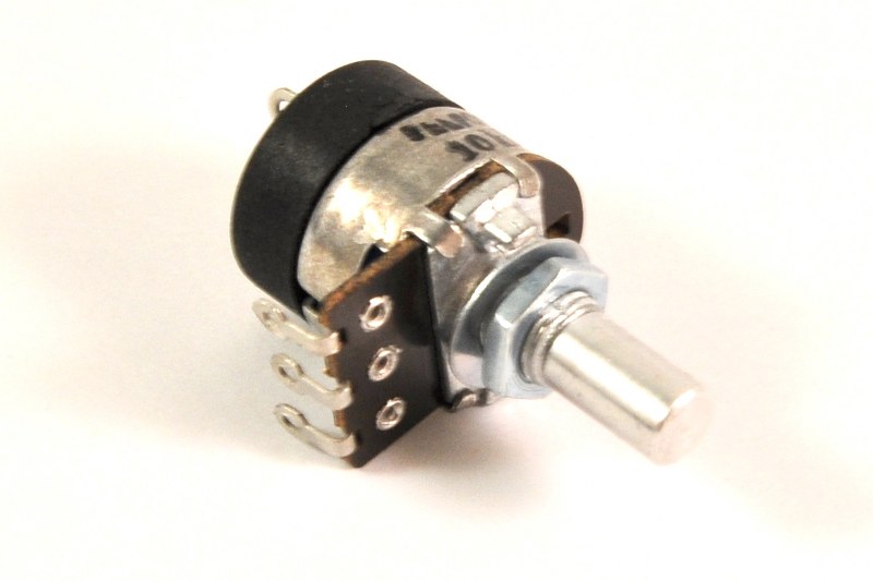 Potentiometer mono audio 18 mm SPST-10 kOhm - Jukebox Revival