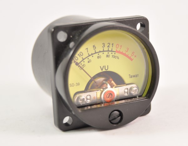 Meter DC 500 uA VU yellow scale - Jukebox Revival