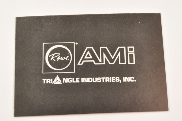 Rowe AMI triangle industries papieren insert - Jukebox Revival