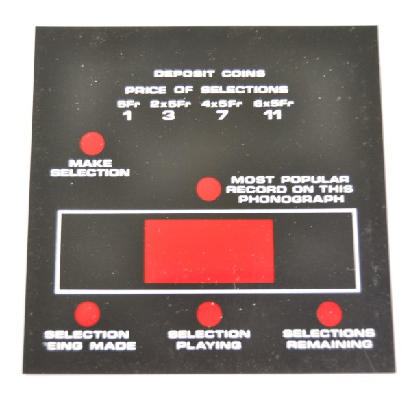 Rowe AMI pricing display card - Engels type 1 - Jukebox Revival