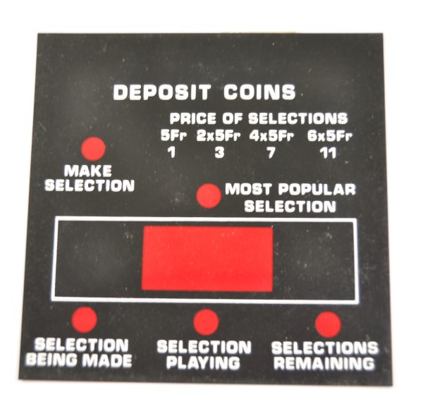 Rowe AMI pricing display card - English type 2 - Jukebox Revival