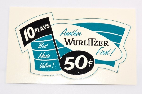 Wurlitzer decal Another Wurlitzer First - Jukebox Revival