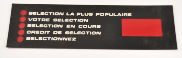 Rowe AMI Selection display card - French - Jukebox Revival