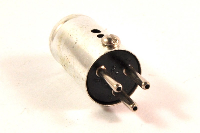 3 pins plug with cover, small (Seeburg muting plug) - Jukebox Revival
