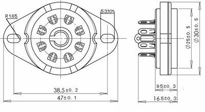 8 pin loctal tube socket - Jukebox Revival