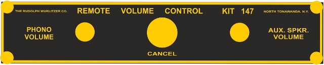 Decal for Wurlitzer remote control KIT 147 - Jukebox Revival