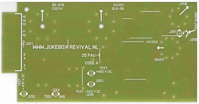 Printed Circuit Board PAU-1 improved - Jukebox Revival