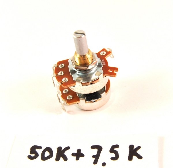 Potentiometer for jukebox 50 kOhm + 7.5 kOhm - Jukebox Revival