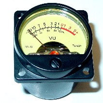 Meter DC 500 uA VU yellow scale - Jukebox Revival