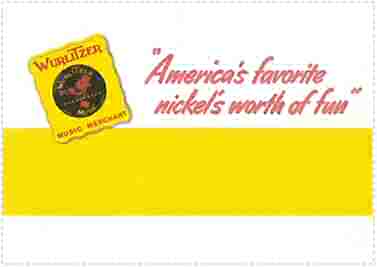 Wurlitzer operator card type 1 - Jukebox Revival