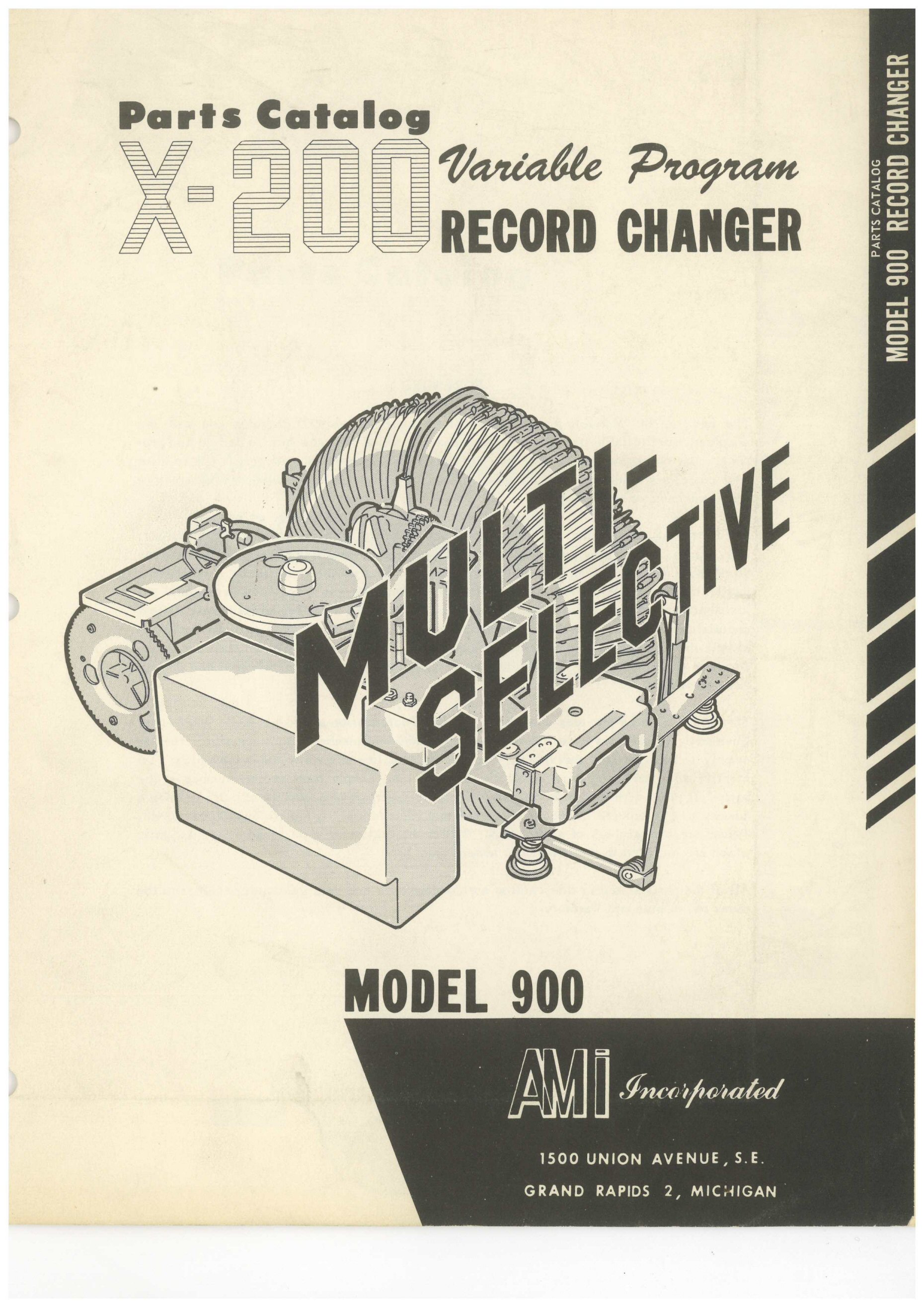 Ami G200 Record Changer parts catalog - Jukebox Revival